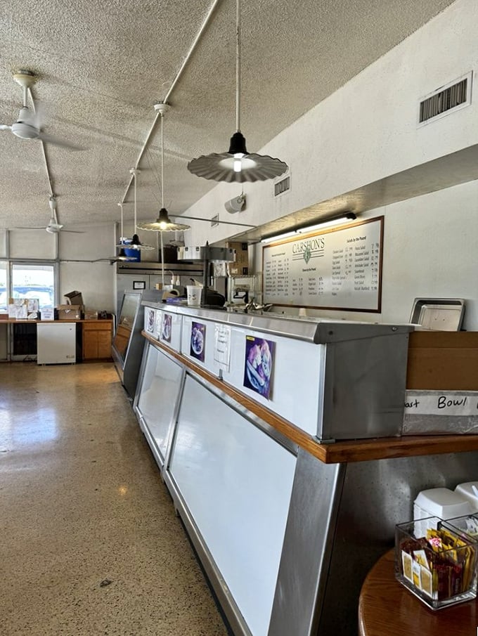 No fancy digital displays here&mdash;just a straightforward counter where sandwich transactions have been happening since before most Texans were born.