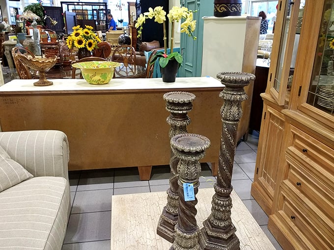 Entertainment centers reimagined &ndash; this whitewashed beauty would cost a fortune new but here waits patiently for its second act in someone's living room.