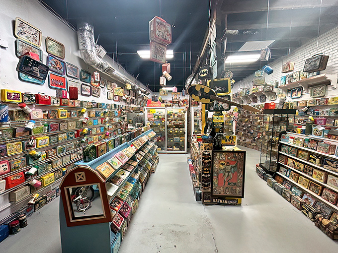 The "Wall of Fame" stands as a testament to American innovation, surrounded by the warm glow of vintage electronics.