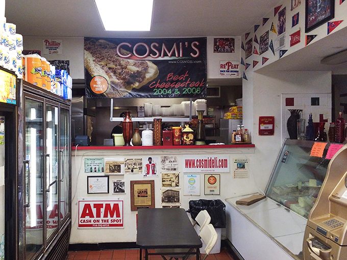 The counter where sandwich dreams come true. That banner announcing "Best Cheesesteak" isn't bragging&mdash;it's just stating the delicious facts.