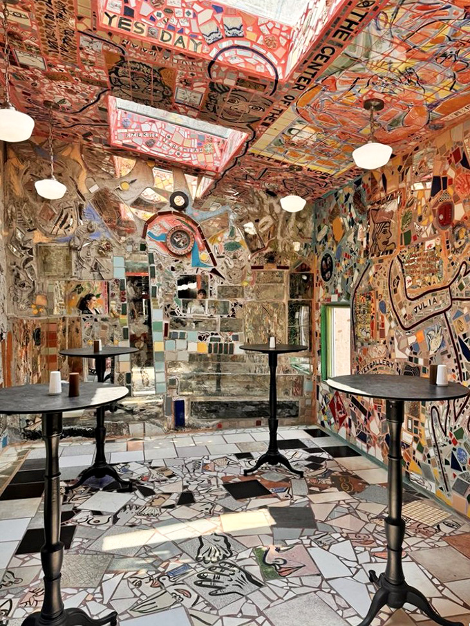 Mosaic-covered walls create an artistic oasis &ndash; proof that Philadelphia knows how to feed both your stomach and your soul.