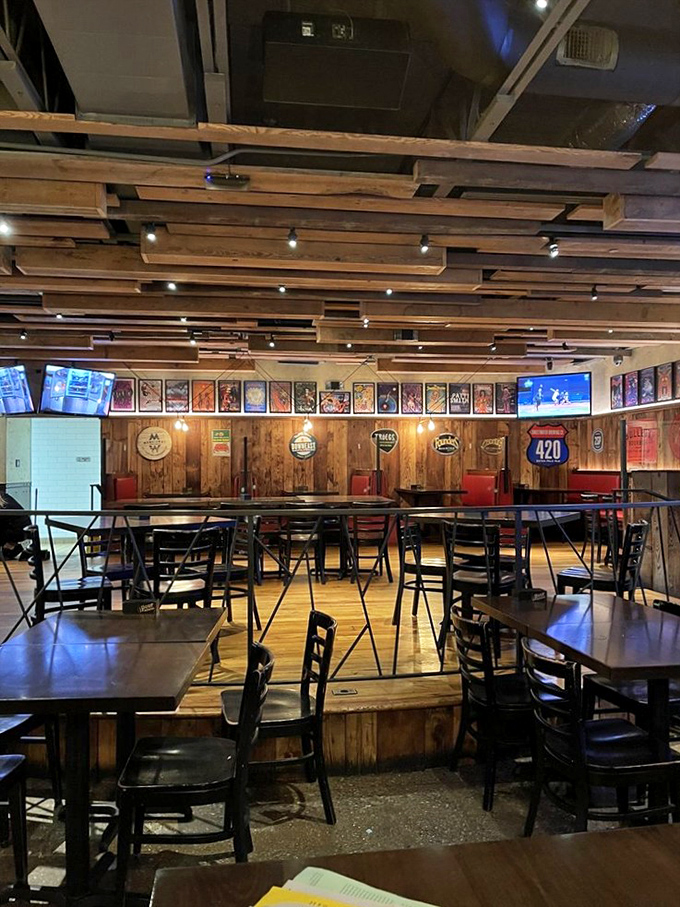 The dining area feels like the living room of that friend who's somehow cooler than you but never makes you feel bad about it.