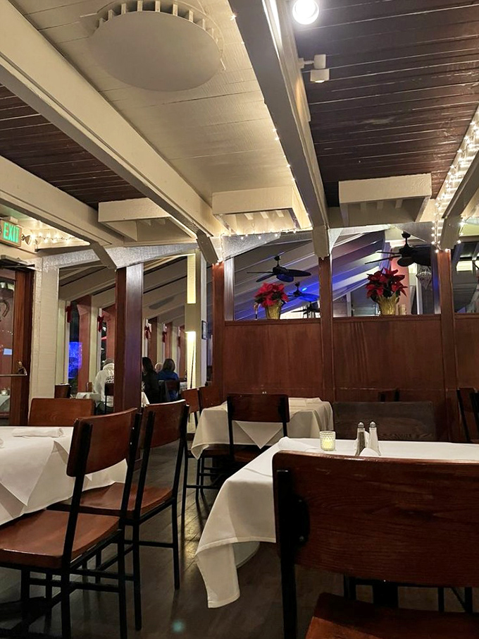 Warm wood tones and thoughtful lighting transform a simple meal into an evening you'll actually want to remember.