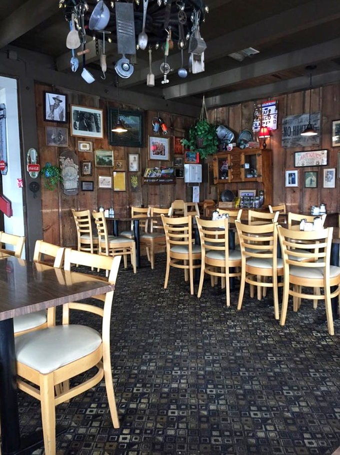 Step into a world where wood grain meets comfort food, and every seat promises a memorable meal.