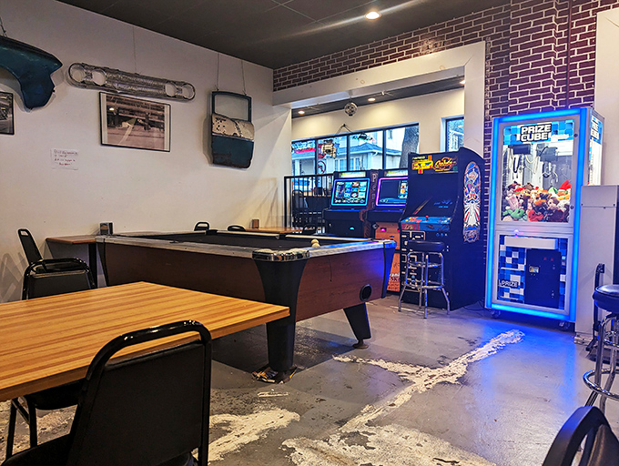 Pool table, arcade games, and pizza&mdash;the holy trinity of neighborhood hangouts. This is where memories are made between bites.