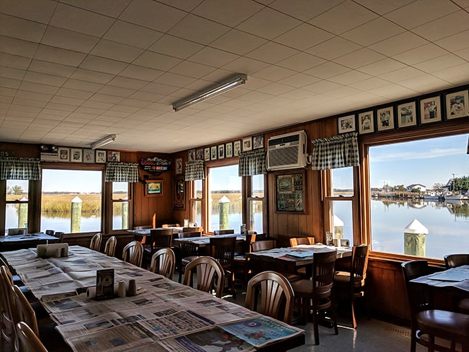 Sunlight streaming through windows onto busy tables &ndash; this is what authentic dining atmosphere looks like in action.