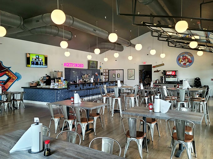 The dining room feels like the beach house of that friend who has impeccable taste. Modern, bright, and somehow both sophisticated and completely unpretentious.