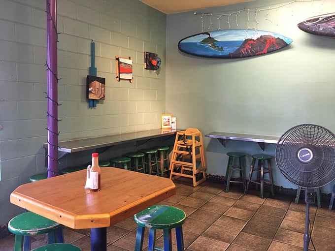 Surfboards on the wall, simple tables, and the promise of something extraordinary. Sometimes the most unassuming spaces deliver the most memorable meals.