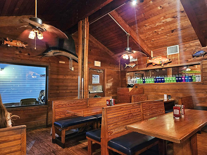 Every angle reveals new maritime details that make you feel like you're dining aboard a friendly ship.