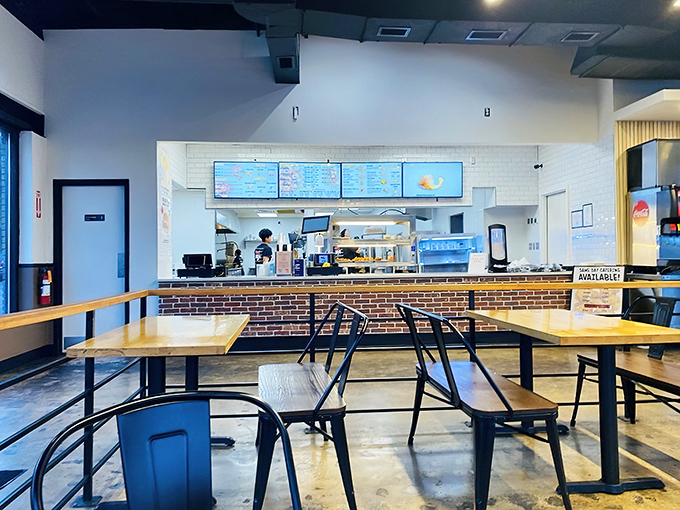 Clean lines, modern fixtures, and an open counter design that lets you witness the magic happening. Like watching artists at work, except the art is deliciously edible.