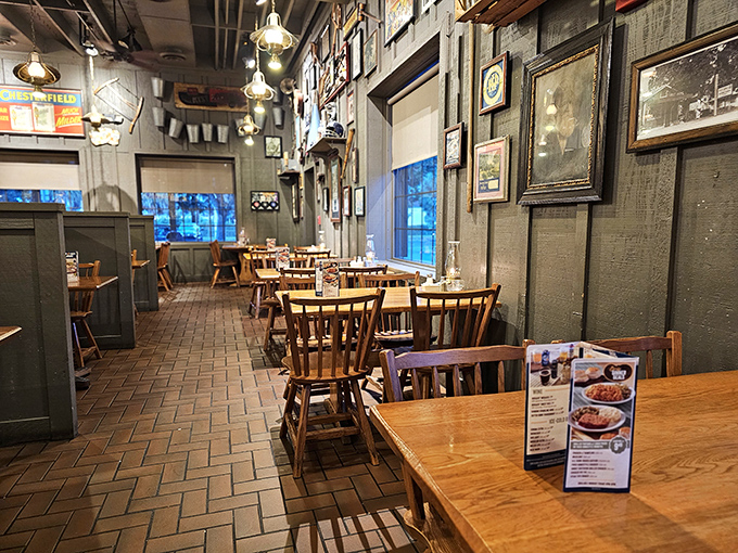 The dining room feels like a museum of Americana where you can actually touch the exhibits and order seconds.