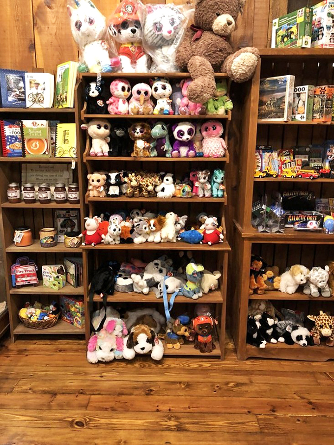 The gift shop's stuffed animal collection&mdash;where kids negotiate with parents while adults secretly eye the homemade jams and local honey.