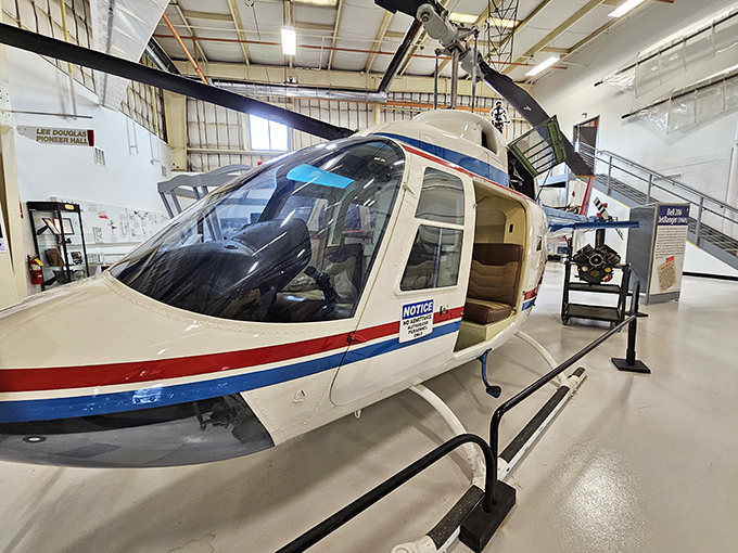 Military precision meets engineering excellence in this compact Army helicopter, where every rivet and cable tells a story of American innovation.