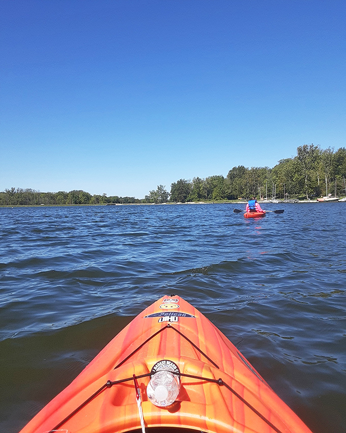 Kayaking Kiser Lake offers front-row seats to Ohio's most peaceful water show every day.