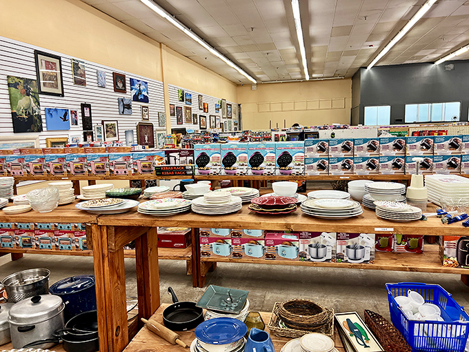 Plates, pots, and kitchen gadgets galore &ndash; enough to outfit a cooking show or simply upgrade your sad bachelor kitchenware collection.