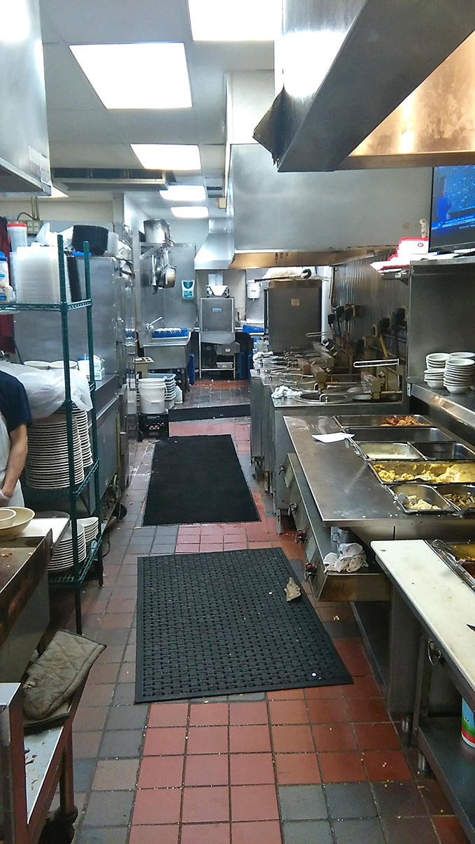 The kitchen&mdash;where the magic happens. Spotless stainless steel and organized chaos producing plate after plate of homestyle perfection. 