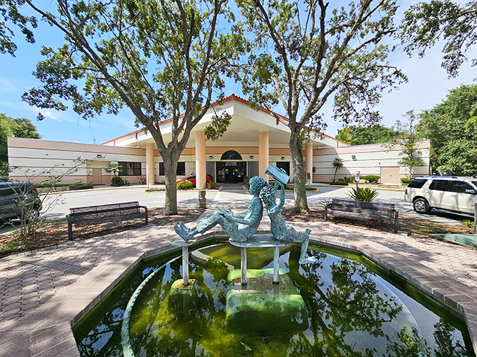 This fountain sculpture captures the essence of Port Orange&mdash;a place where art and community blend as seamlessly as the water rippling below.