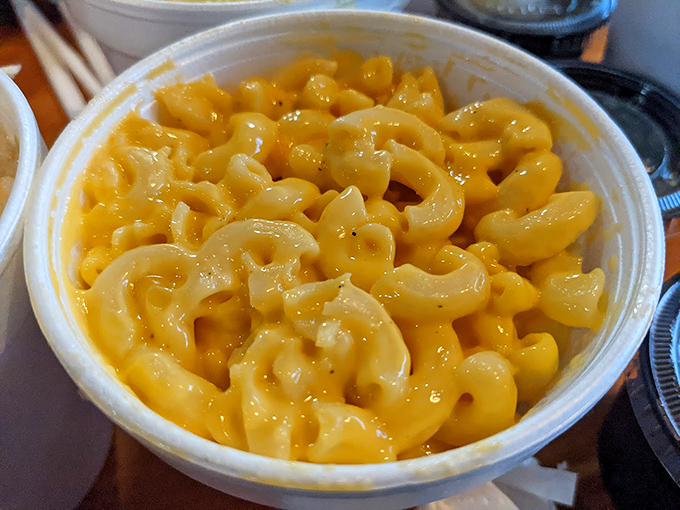 Mac and cheese: creamy, golden comfort that doesn't just accompany hot chicken&mdash;it rescues you from it. Dairy's heroic stand against capsaicin.