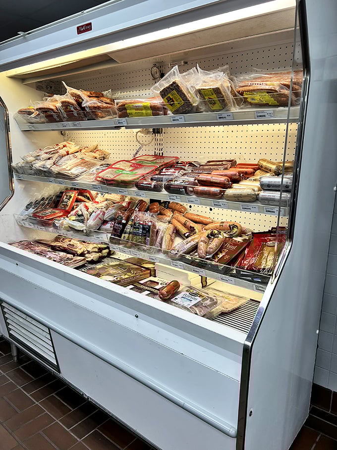 The meat section proves Joe Patti's isn't just a one-trick pony. These sausages and cuts would make any backyard grillmaster weak at the knees.