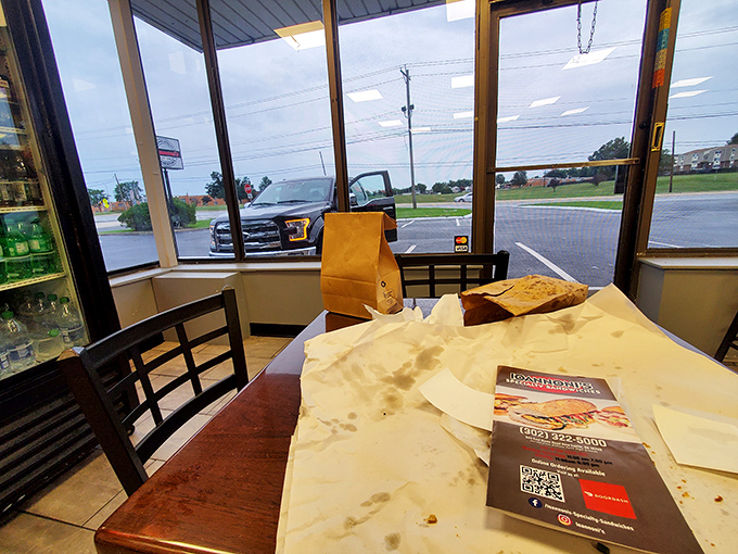 A window seat at Ioannoni's offers a view to the outside world, but the real scenery is on your plate.