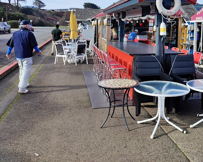 The outdoor seating might be simple, but when you're about to enjoy seafood this fresh, who needs fancy chairs? The ocean air is a bonus condiment.
