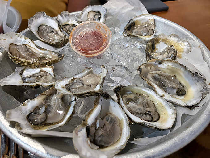 Oysters on the half shell&mdash;nature's perfect appetizer. Each one a tiny ocean in a cup, just waiting for a squeeze of lemon.