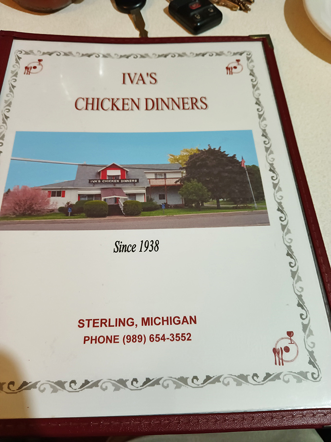 The menu cover tells you everything you need to know: they've been doing this since 1938, and they're not about to change what works.