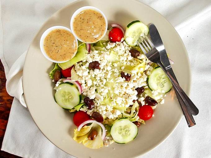 Even the salads at Hamburger Inn mean business &ndash; fresh, generous, and absolutely zero pretension. No sad desk lunch vibes here.