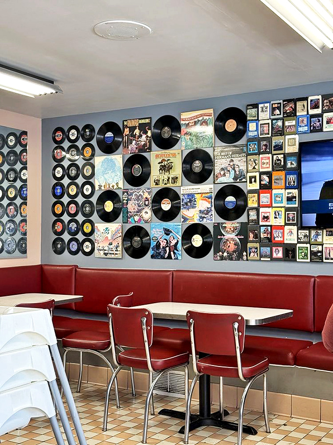 The vinyl record wall isn't just decoration&mdash;it's a conversation starter that turns "What'll you have?" into "Remember when music came in these?"