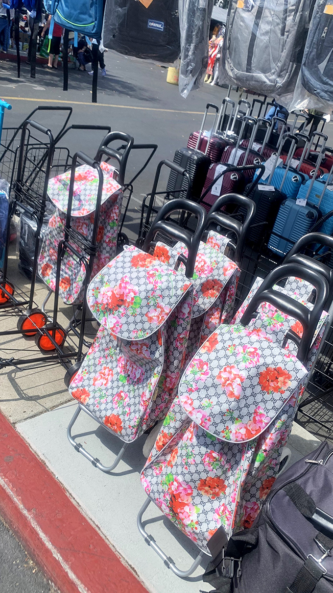 Shopping carts with floral ambitions. These practical beauties make hauling your treasures home as stylish as the finds themselves.