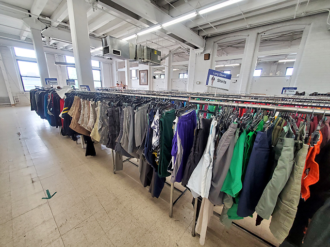 The pants section offers a color spectrum that would make a rainbow jealous. From office-appropriate to weekend-casual, your legs will thank you.