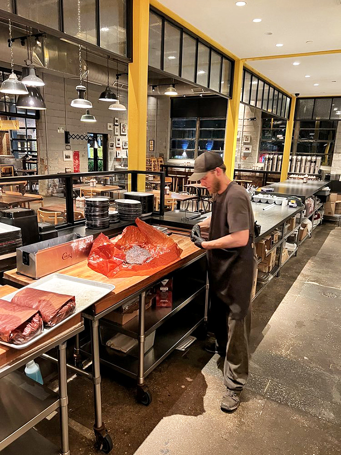 Where the magic happens. This isn't just food prep&mdash;it's barbecue choreography performed by people who respect the craft. 