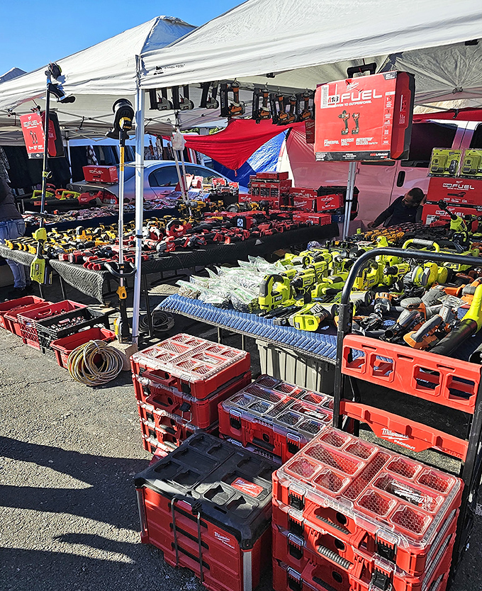 Tool paradise for the DIY devotee. More power tools than Tim Allen's garage, all waiting to help build your next weekend project.