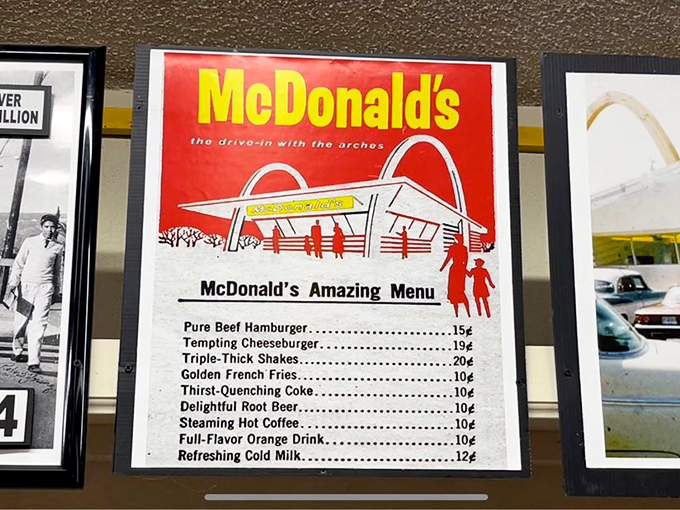 Behold the original menu where hamburgers cost fifteen cents and dreams were still affordable. 