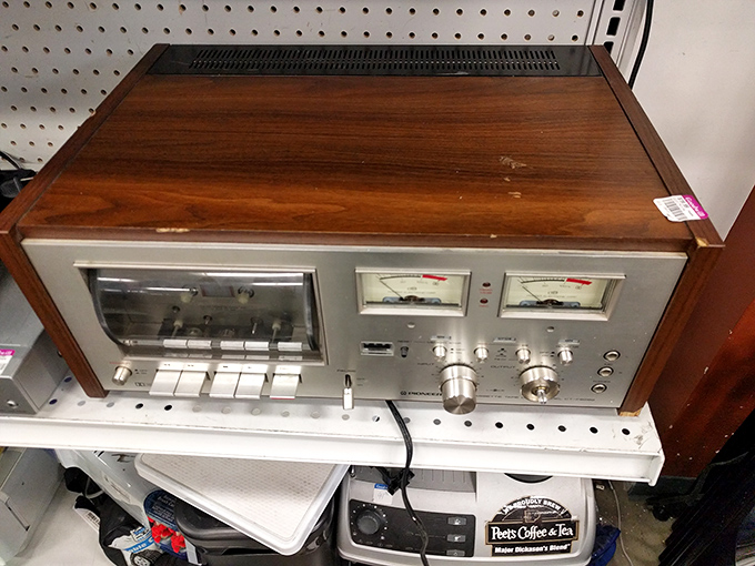 This vintage stereo component whispers sweet analog promises to audiophiles yearning for warmer, richer sounds.
