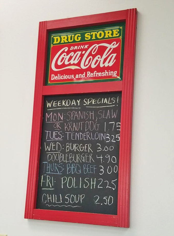 The chalkboard specials promise a different delight for each day of the week, turning "What's for lunch?" into an adventure rather than a chore.