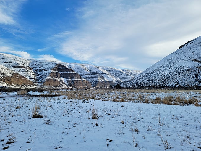 Winter transforms the canyon into a monochromatic masterpiece &ndash; silence so profound you can almost hear the snowflakes landing.