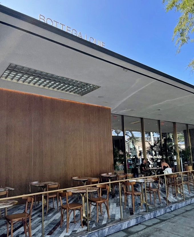 Bottega Louie's elegant exterior hints at the European-inspired treats waiting inside. Sophistication has a sweet side.