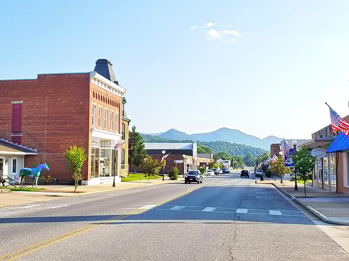 Buena Vista's historic buildings stand proudly against a backdrop of Blue Ridge mountains. When retirement comes with views like this, who needs a beach?