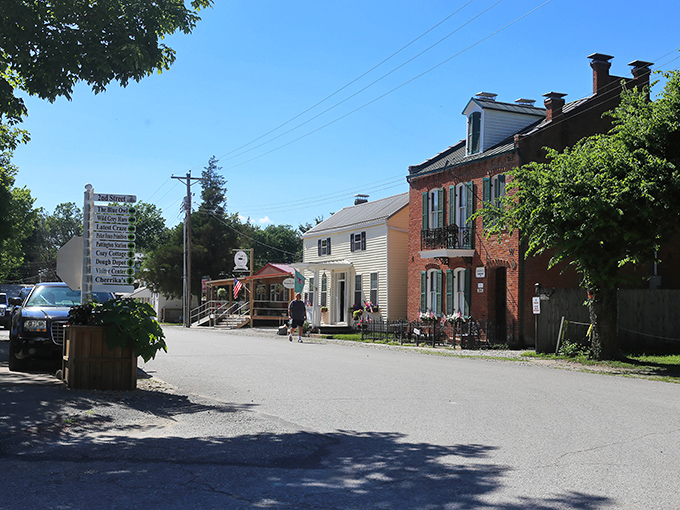 Antique shops and cafes line Kimmswick's quiet streets where river town history comes alive for curious visitors. 