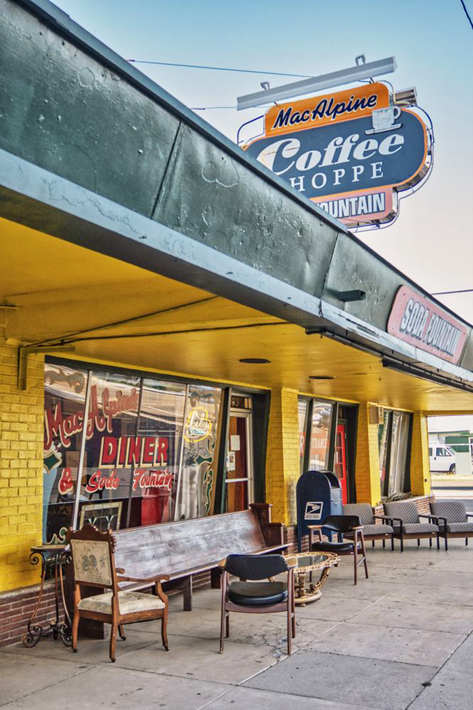 MacAlpine's sunny yellow facade isn't just a building &ndash; it's a time machine to when soda fountains were social media.