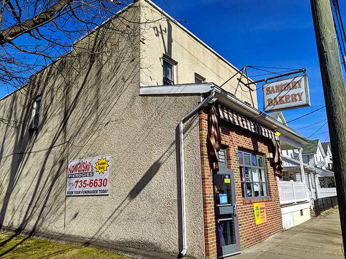 Sanitary Bakery's vintage sign has hung over this corner for generations, a beacon of old-school baking in Nanticoke.