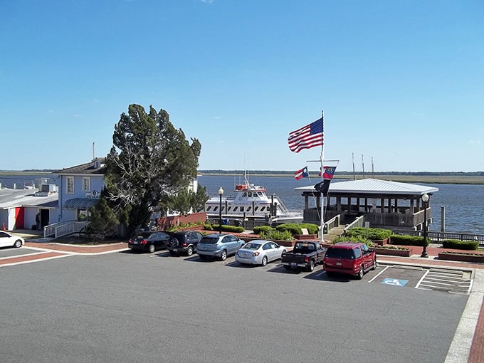 St. Marys' waterfront invites you to breathe in that fresh coastal air. The perfect spot to watch boats come and go!