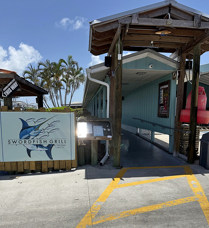 The Swordfish Grill's humble entrance leads to seafood that makes you wonder why you ever eat anything else. Florida in its purest form.