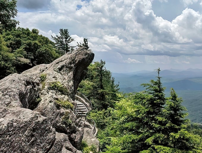 Nature's skyscraper with a view to forever. This ancient rock formation looks like it belongs in a fantasy novel.