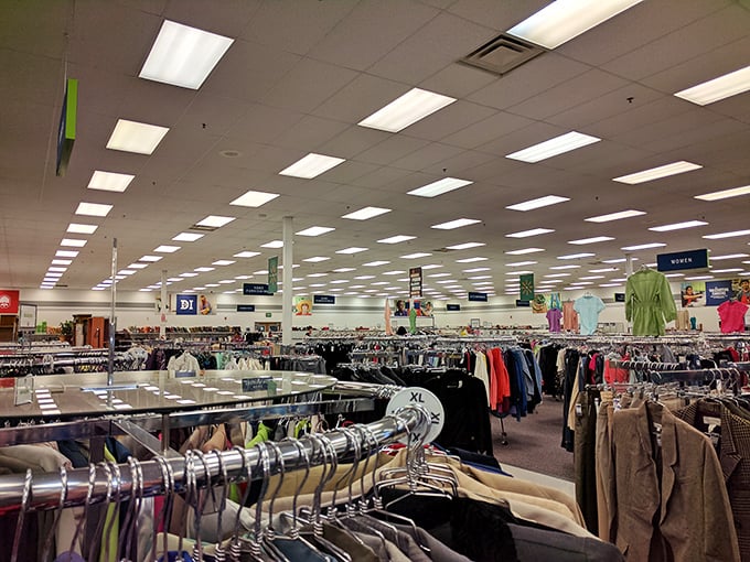 Clean aisles and careful curation prove that thrift shopping can be both efficient and exciting. 