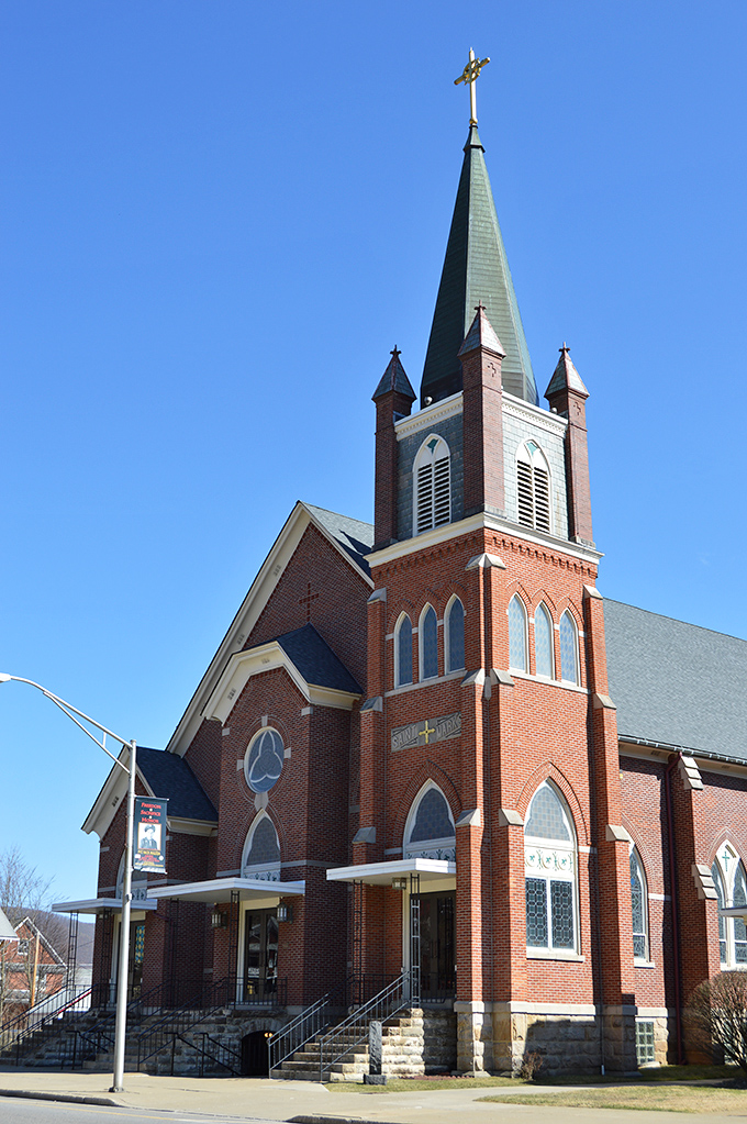 This brick church nestled in Emporium’s surroundings reminds visitors of Pennsylvania’s rich heritage and the natural beauty that still defines it today.