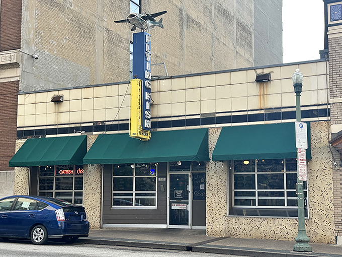 Those green awnings and string lights at Flying Fish create the perfect casual vibe for enjoying Gulf seafood with a Memphis attitude.