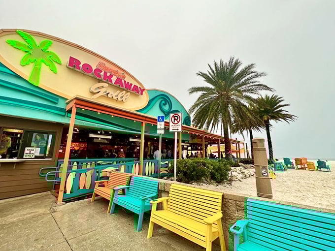 Frenchy's Rockaway's beachfront location means your toes can be in the sand while your taste buds are in heaven.