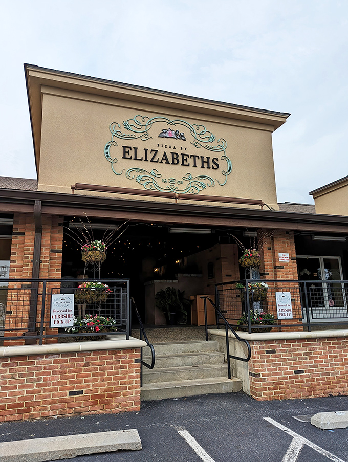 Pizza By Elizabeth's combines upscale ambiance with down-to-earth deliciousness. Those decorative touches hint at the creative pies within.
